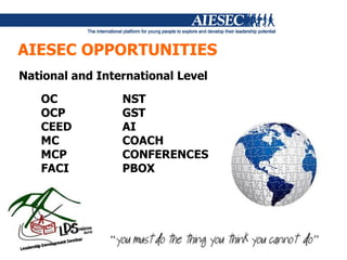 Opportunities in aiesec | PPT