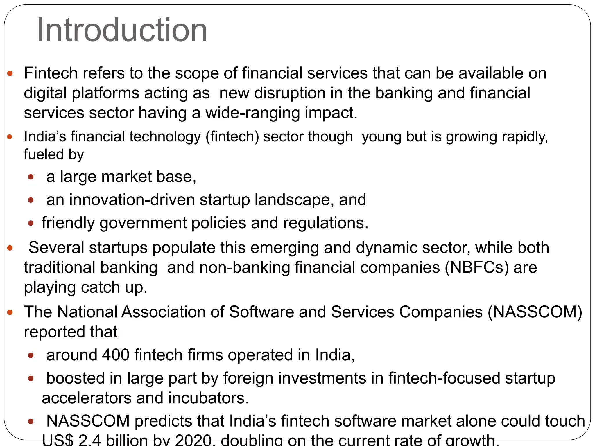 Opportunities in india’s emerging fintech sector | PPTX