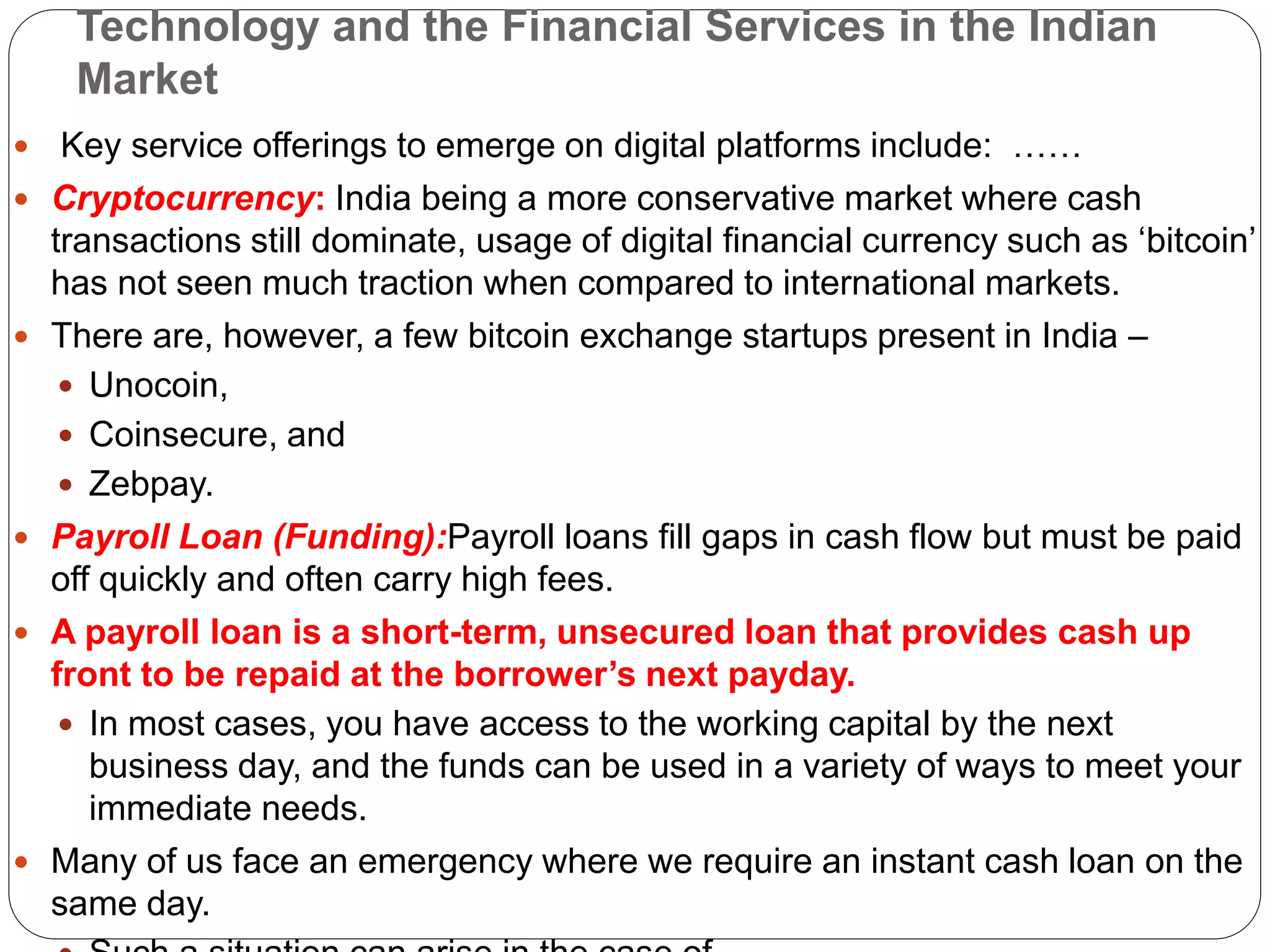 Opportunities in india’s emerging fintech sector | PPTX