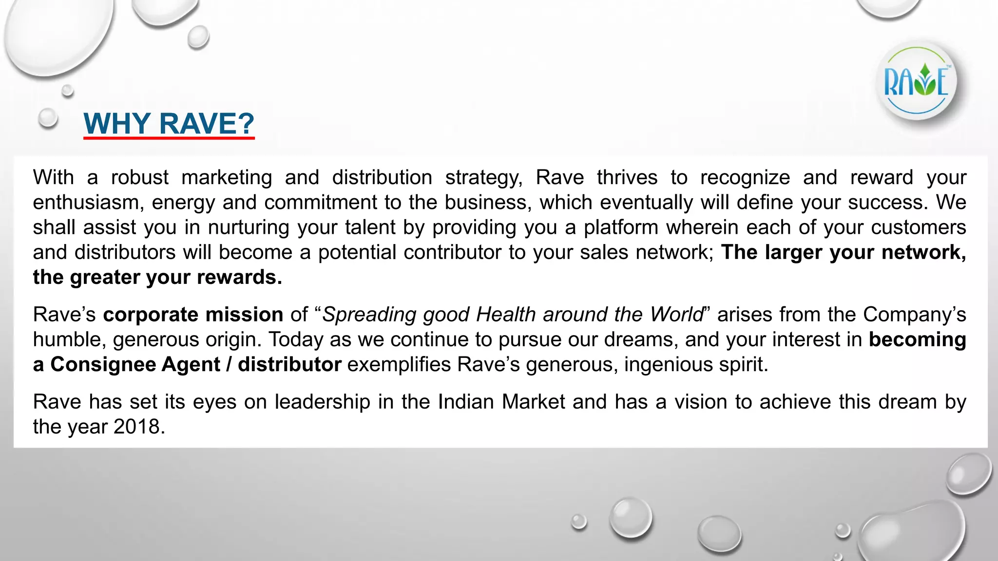 Opportunity for Consignee Agents and Distrbutors - Rave RO Water ...