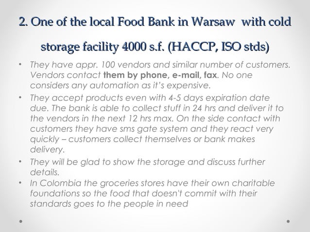 Opportunity Analysis Project of Optimus Food Allocation | PPT