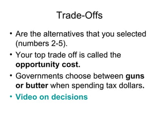 Opportunity cost | PPT