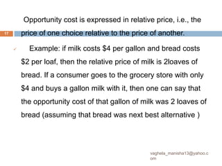 Opportunity cost, standard cost, current purchase cost, and power and ...