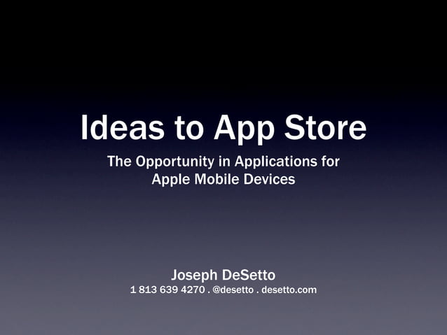 Ideas to App Store (2010) | PDF | Computer Software and Applications ...