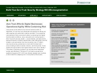 Opportunity Snapshot - Build Your Zero Trust Security Strategy With Microsegmentation (Forrester ...