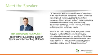 ASCSP Conference 2019 - What Cost Segregation Professionals Need to ...