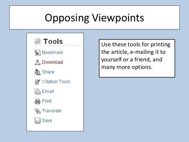 Opposing Viewpoints