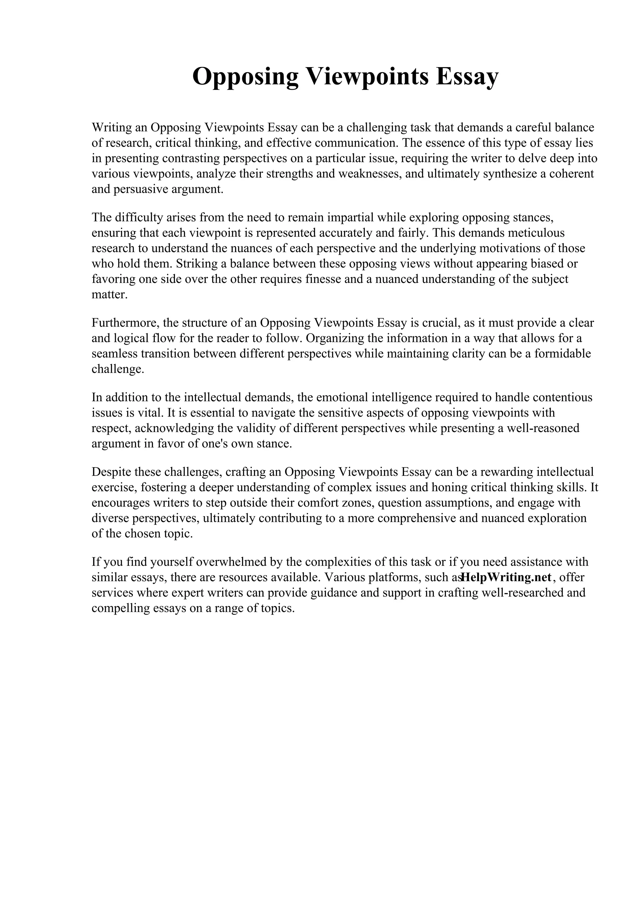 Opposing Viewpoints Essay.pdf