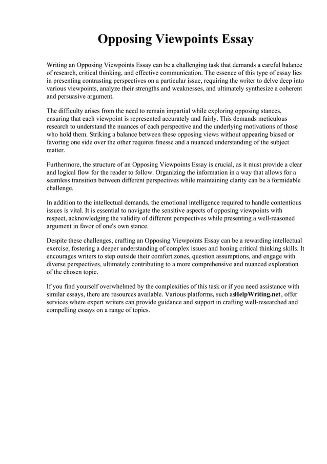 Opposing Viewpoints Essay.pdf