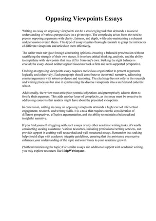Opposing Viewpoints Essays.pdf