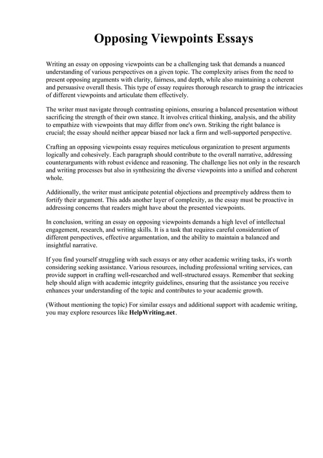 Opposing Viewpoints Essays.pdf