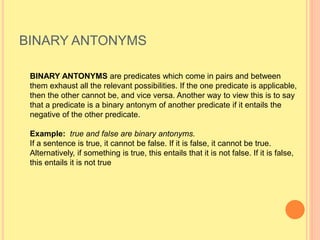 Oppositeness and dissimilarity of sense and ambiguity | PPT | Free Download