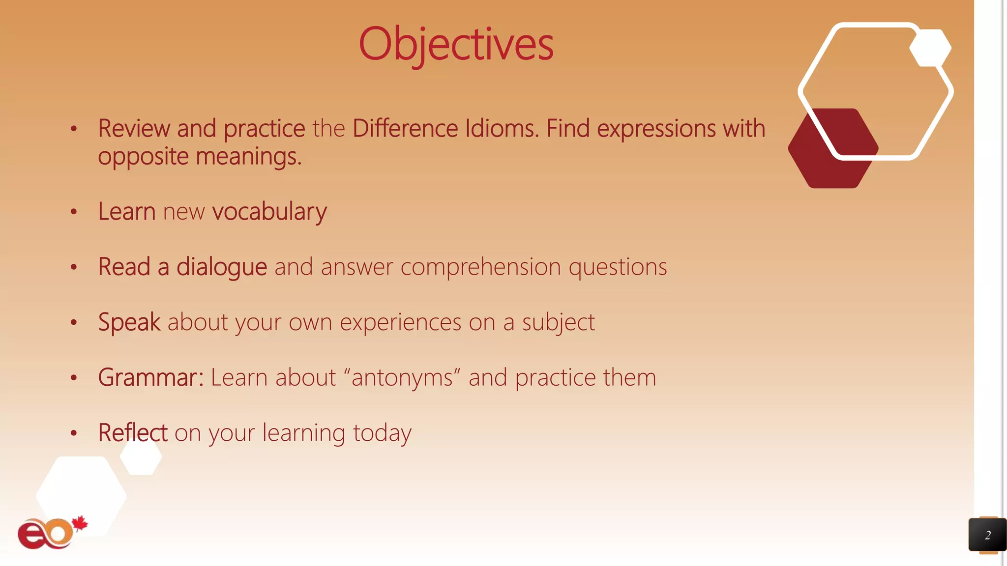 Opposites - based on "Difference Idioms" | PPTX