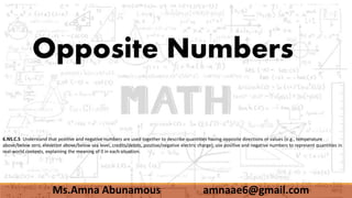Opposites Math