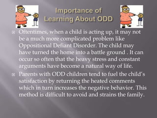 Emmanuelle Douge-Oppositional defiant disorder | PPTX | Mental Health ...