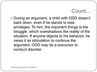 Oppositional defiant disorder | PPSX
