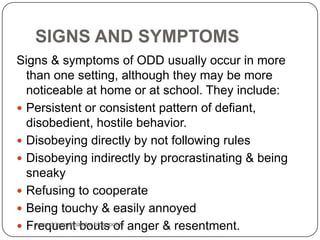 Oppositional defiant disorder | PPSX