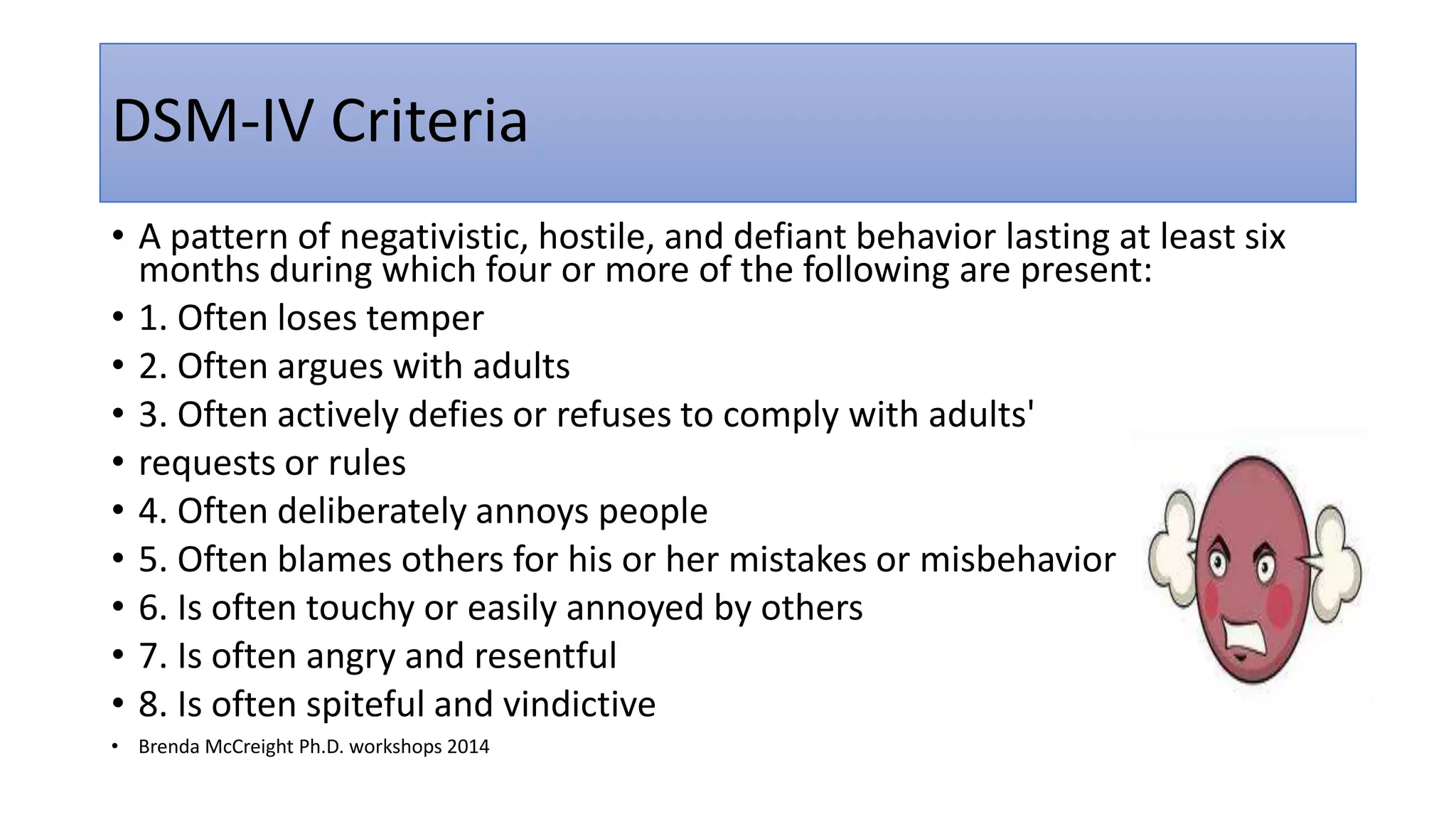 Oppositional defiant disorder | PPTX