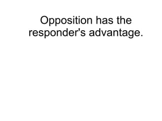 Advanced Opposition Strategy | ODP