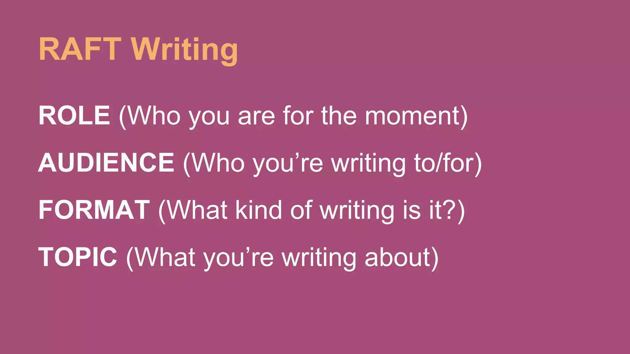 Opp raft writing | PPT