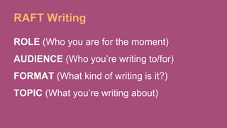 Opp raft writing | PPT