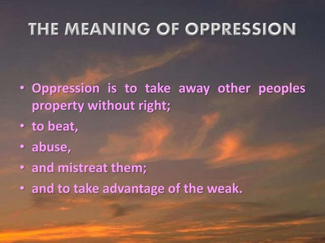 Oppression | PPT