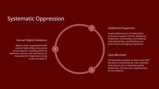 Oppression and Genocide by Israel (occupied palestine)..pptx