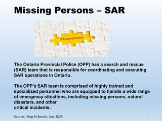 OPP SAR Missing Persons - Contrasting Perspectives | PPTX