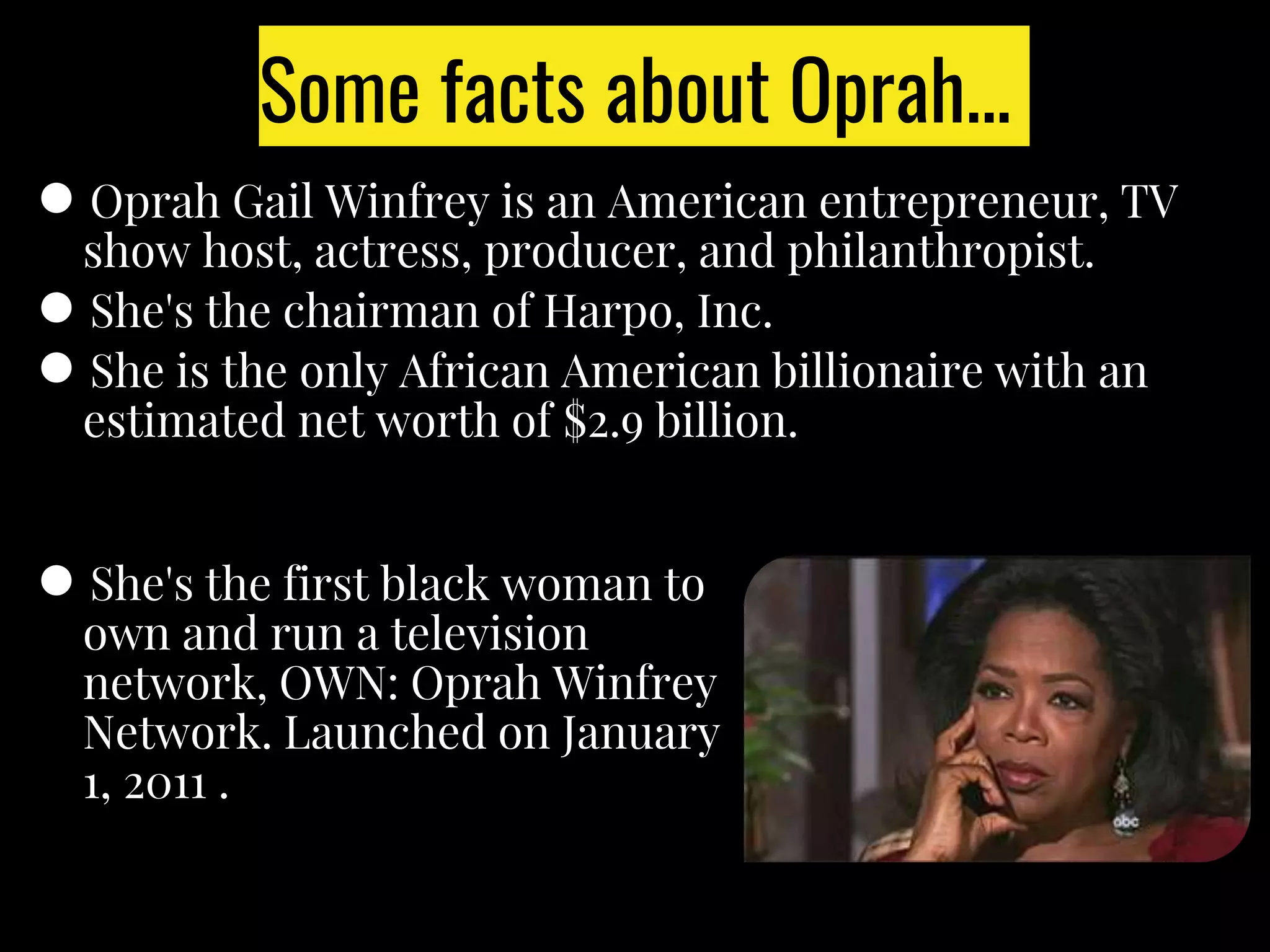 Oprah winfrey | PPT