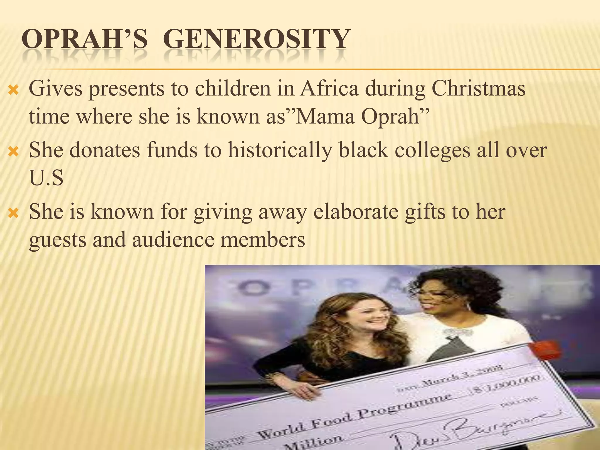 Oprah Winfrey (An Entrepreneur ) | PPTX