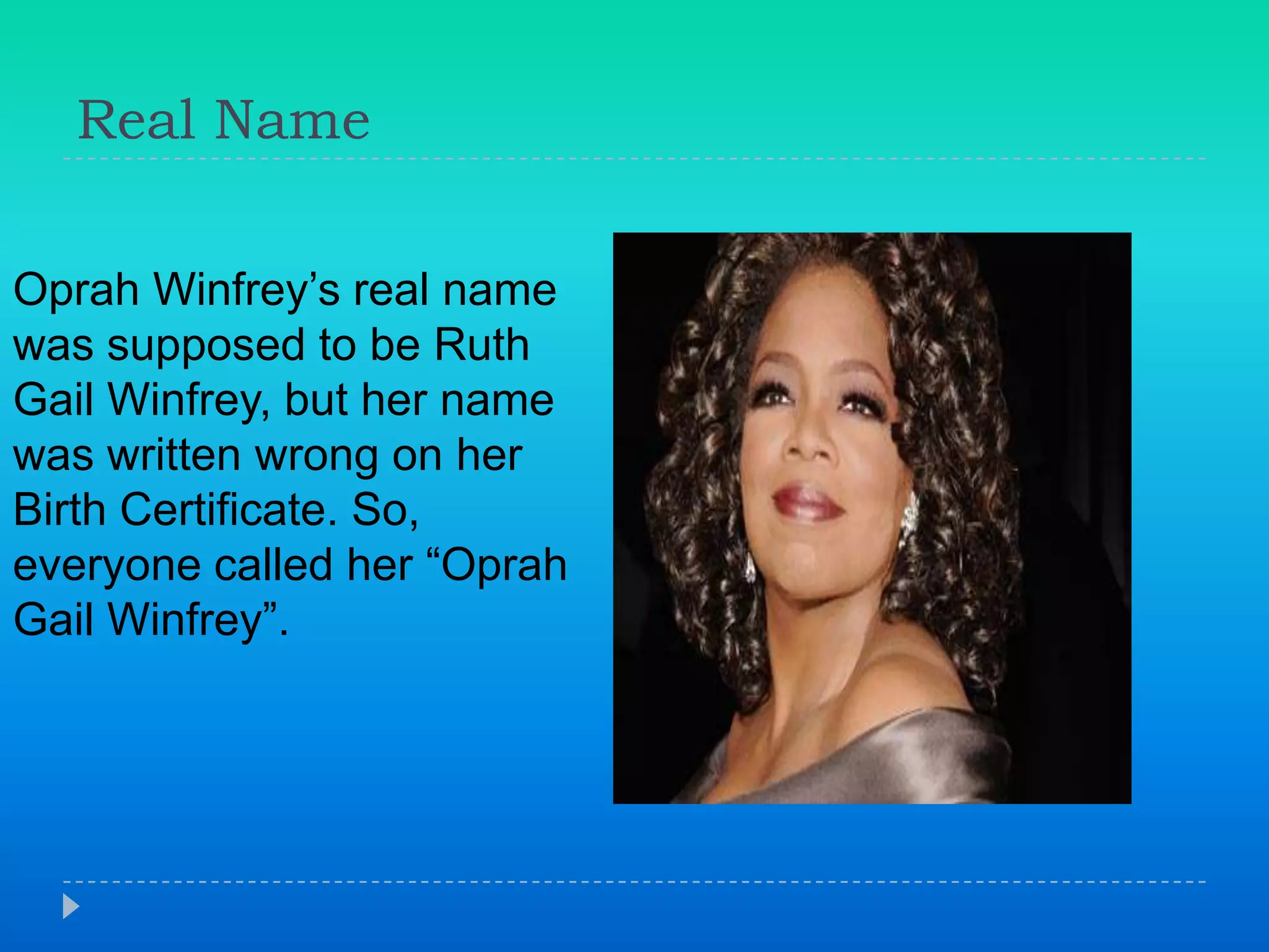 Oprah Winfrey Slideshow | PPT