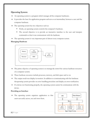 Operating System Lecture Notes | PDF