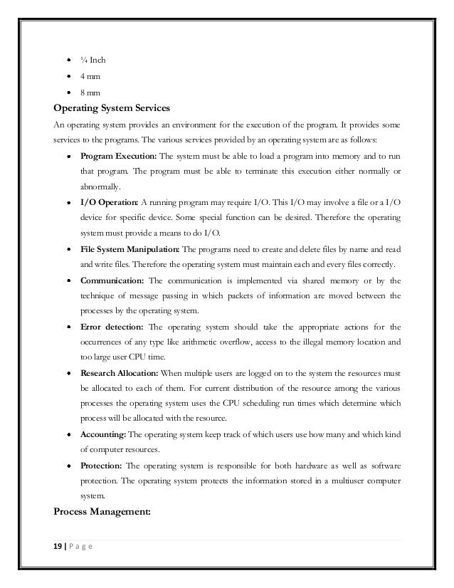 Operating System Lecture Notes
