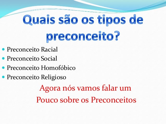 O preconceito