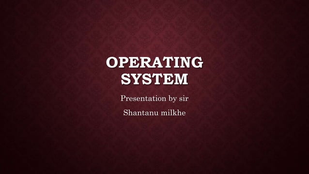 introduction to Operating system. (windows) | PPTX | Operating Systems ...