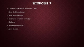 introduction to Operating system. (windows) | PPTX | Operating Systems ...