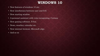 introduction to Operating system. (windows) | PPTX | Operating Systems ...