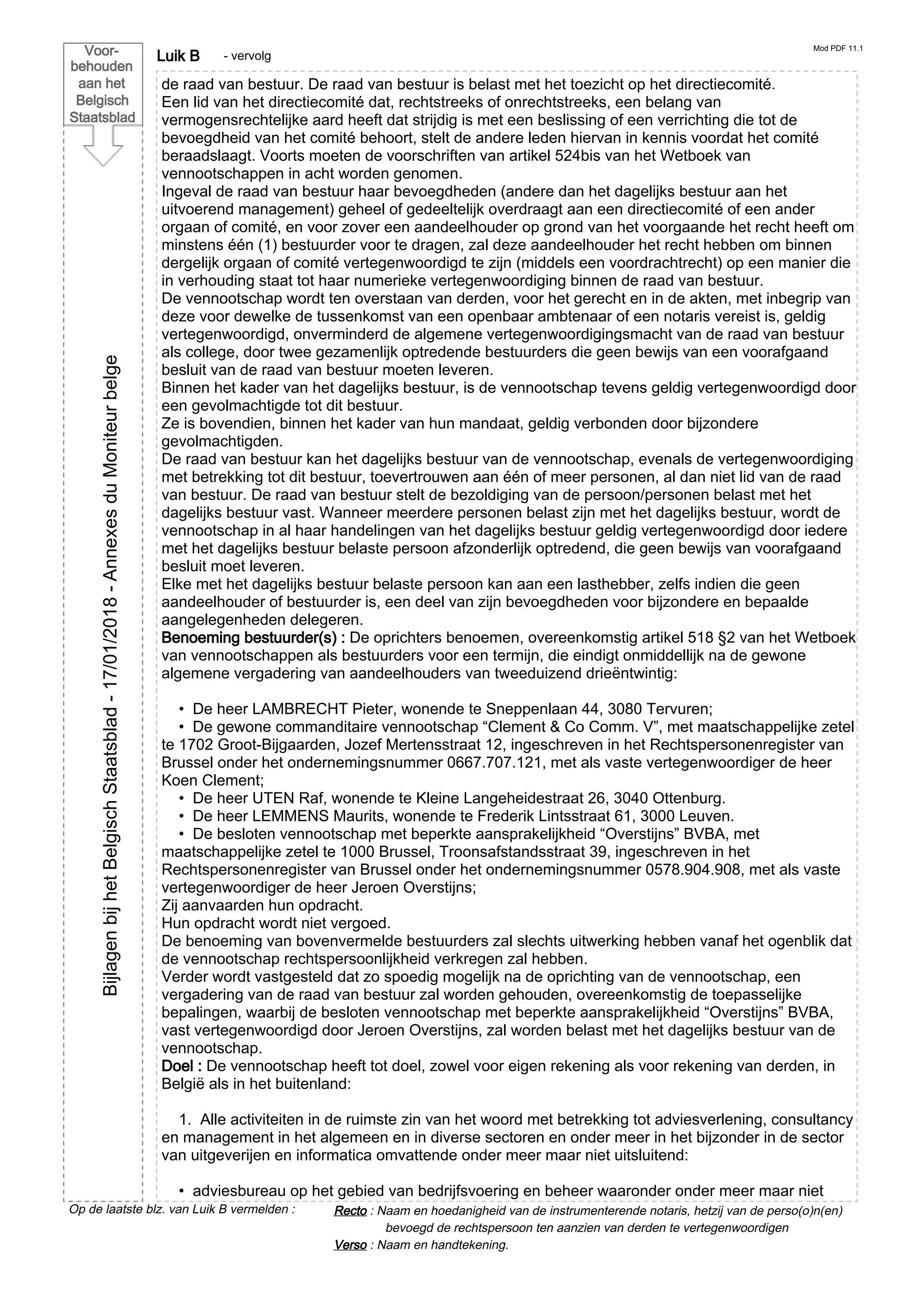 Oprichting NV De Mageren | PDF