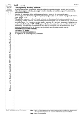 Oprichting NV De Mageren | PDF