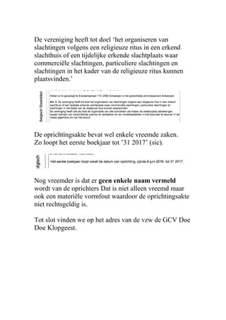 Oprichting vzw Islamitisch Offerfeest Antwerpen niet rechtsgeldig | DOC