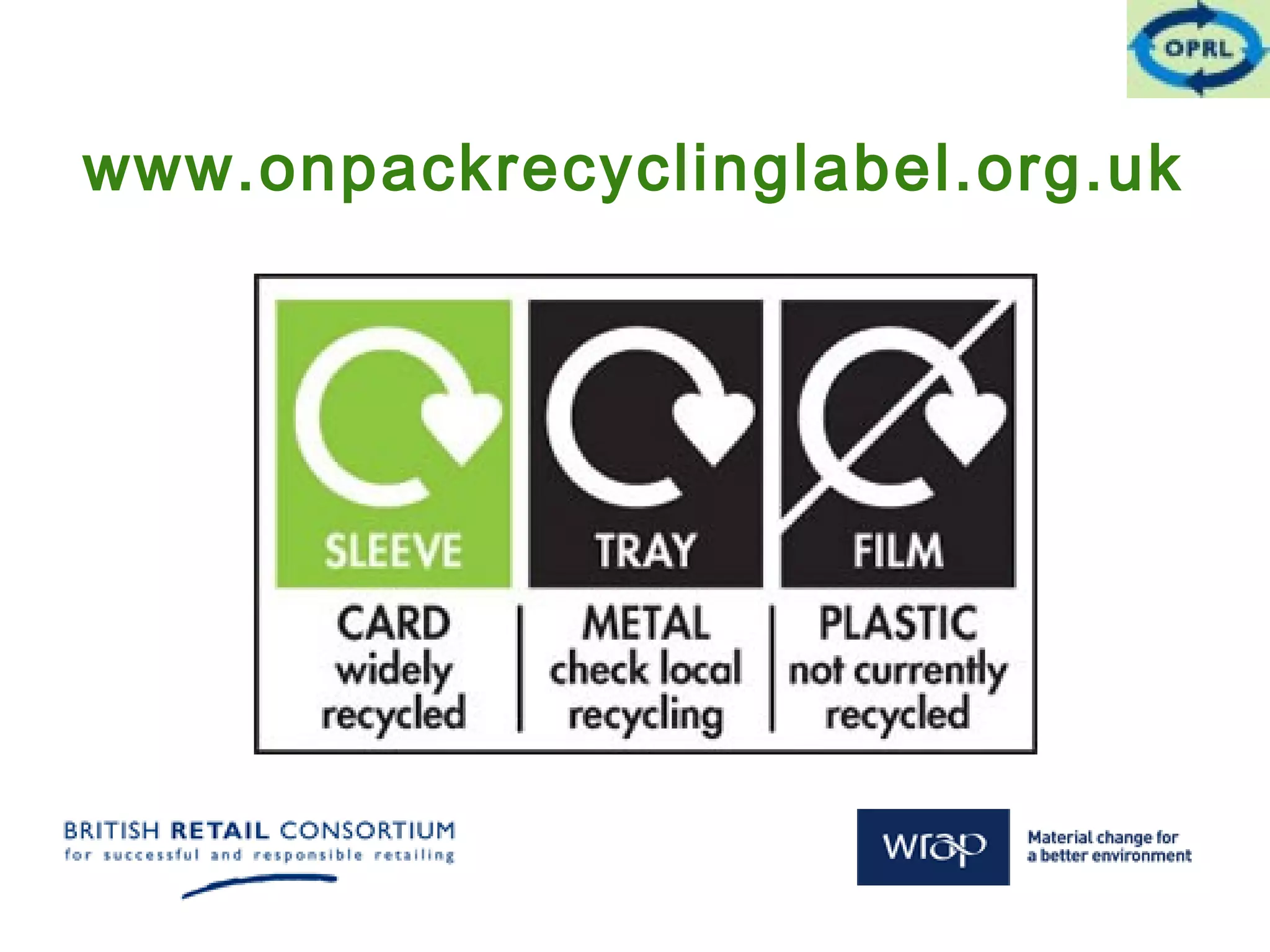 On-Pack Recycling Label scheme | PPT