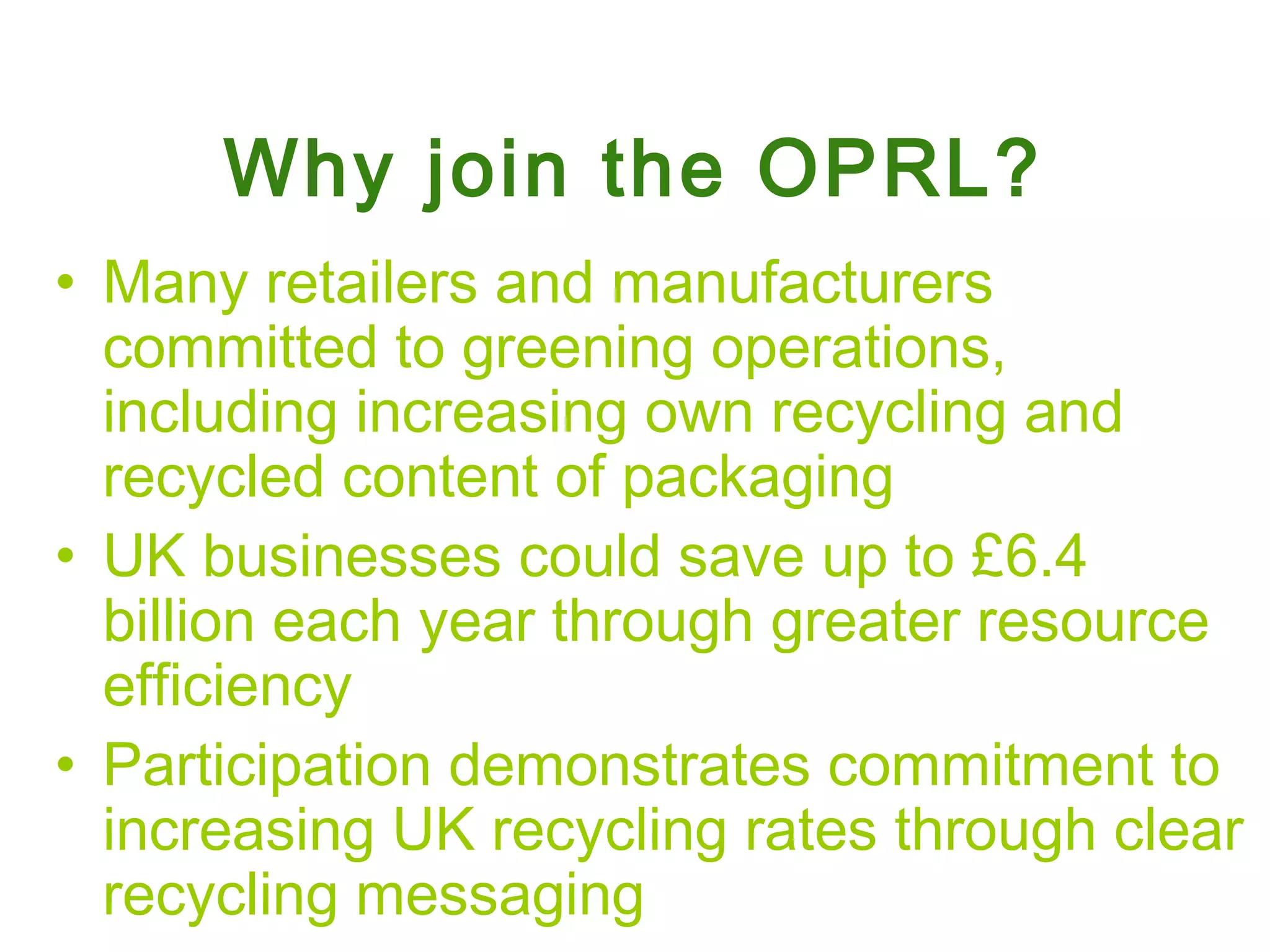 On-Pack Recycling Label scheme | PPT