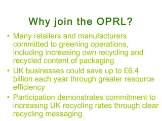 On-Pack Recycling Label scheme | PPT