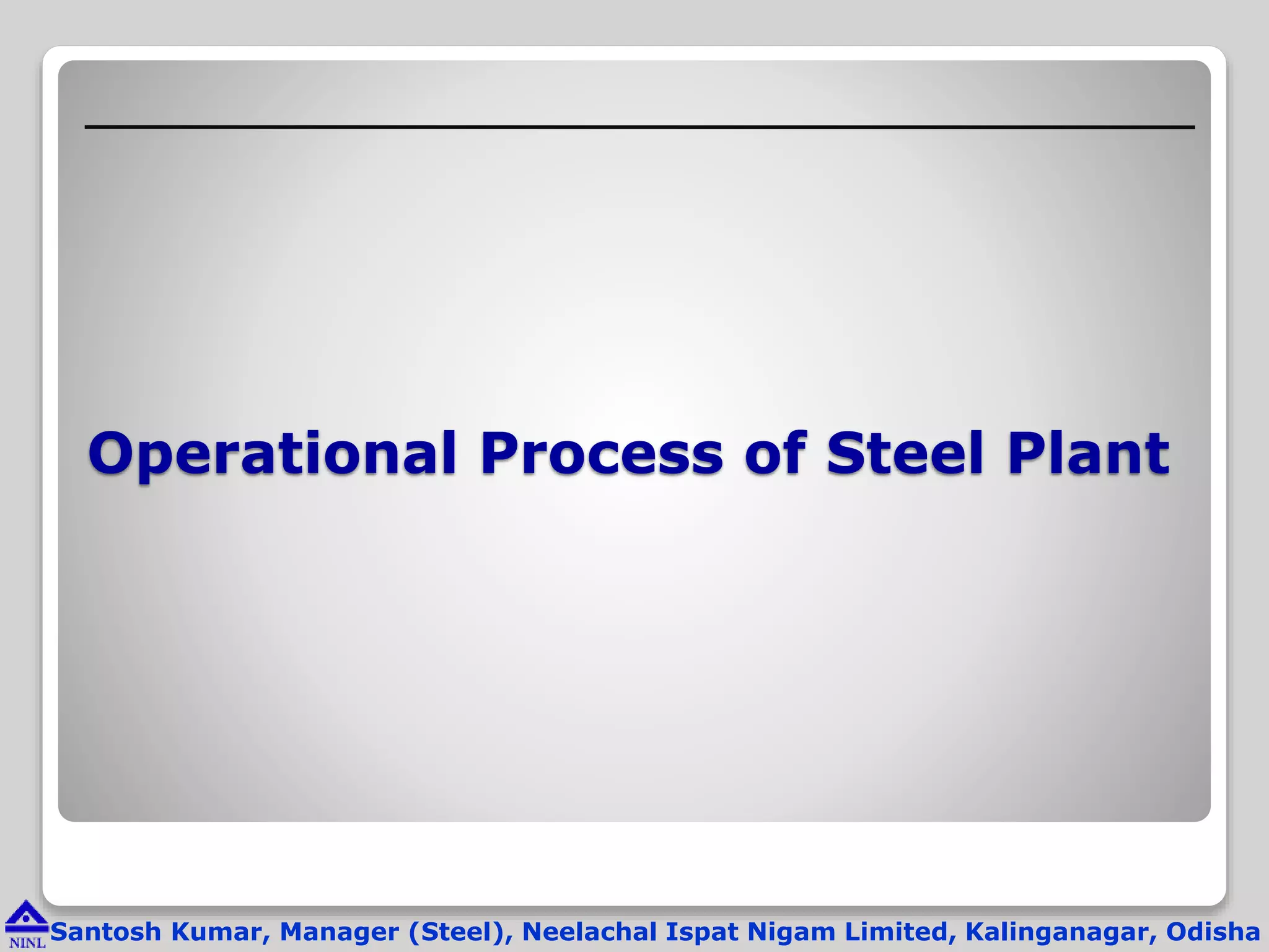 Operational Management in steel plant | PPTX
