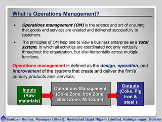 Operational Management in steel plant | PPTX