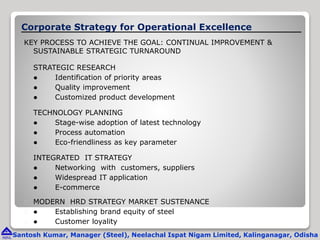 Operational Management in steel plant | PPTX
