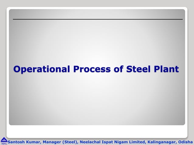 Operational Management in steel plant | PPTX
