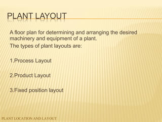 Plant location and layout | PPT