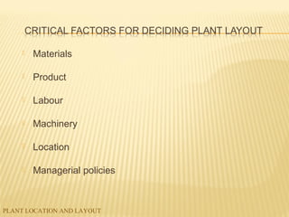 Plant location and layout | PPT