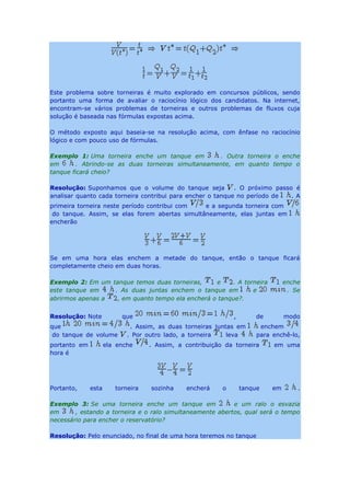 O problema das torneiras | DOCX